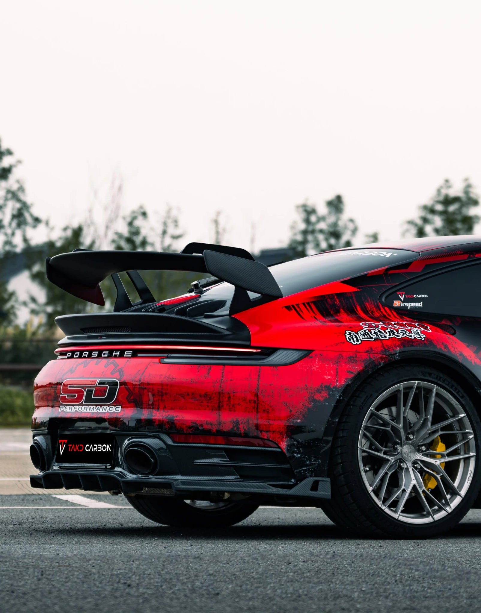 TAKD - PORSCHE 911 922 CARRERA/4/S/4S DRY CARBON FIBER REAR DIFFUSER ...