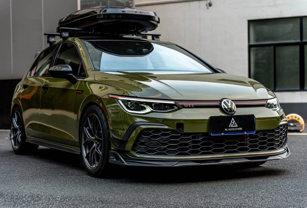 AE DESIGN - VOLKSWAGEN GOLF MK8 GTI / R LINE CARBON FIBRE FRONT CANARD ...