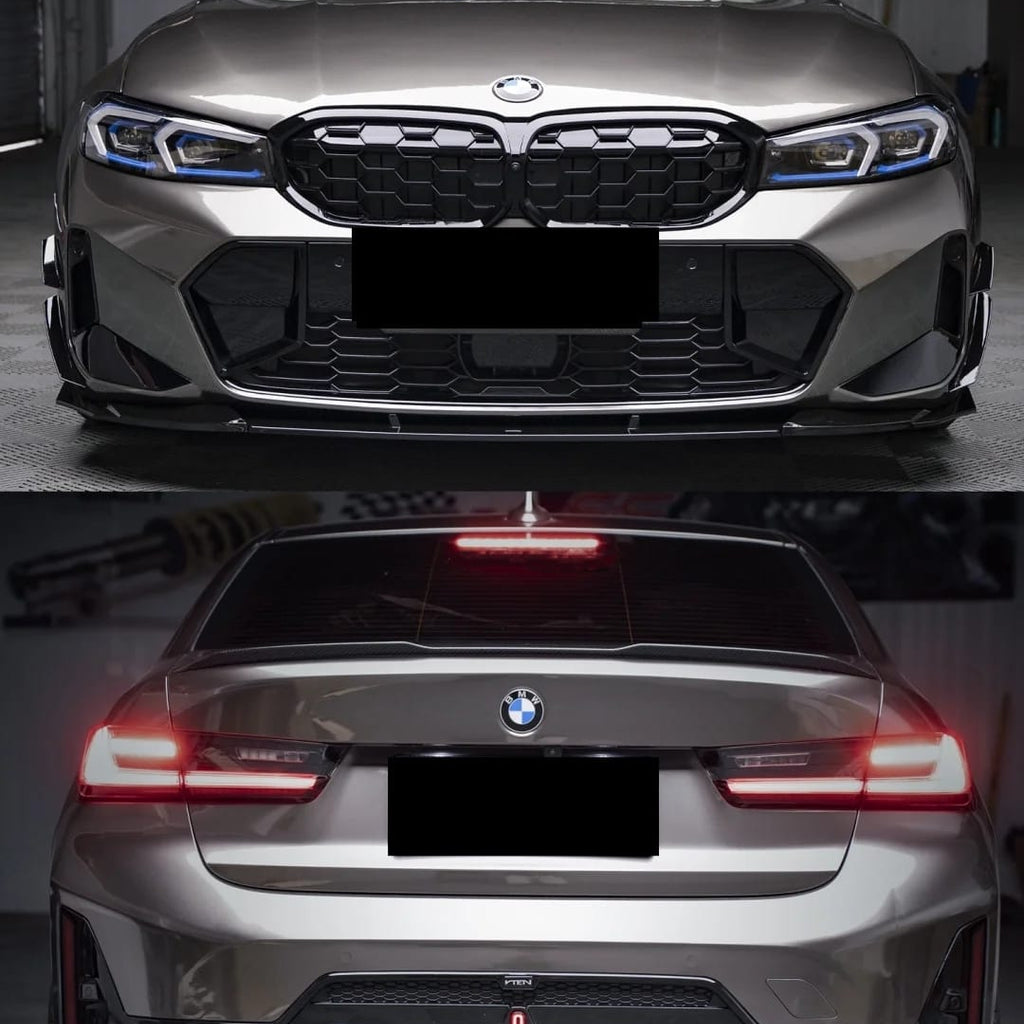 AERO CARBON - BMW 3 SERIES G20 LCI 2023+ GLOSS BLACK BODY KIT BUNDLE ...