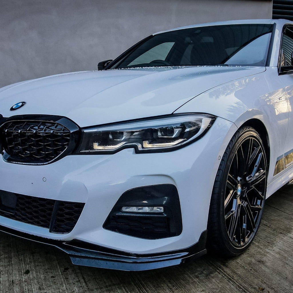AERO CARBON - BMW 3 SERIES G20 PRE-LCI MP STYLE FRONT LIP ABS PLASTIC ...