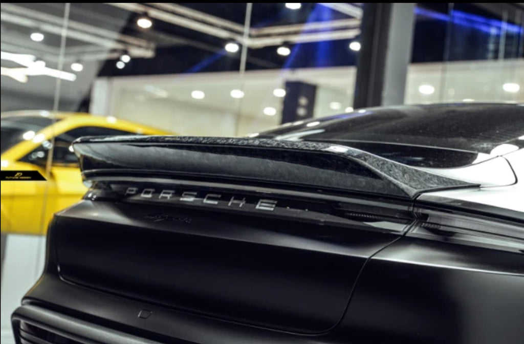 FUTURE DESIGN - PORSCHE TAYCAN CARBON FIBRE REAR SPOILER V2 CARBON ...