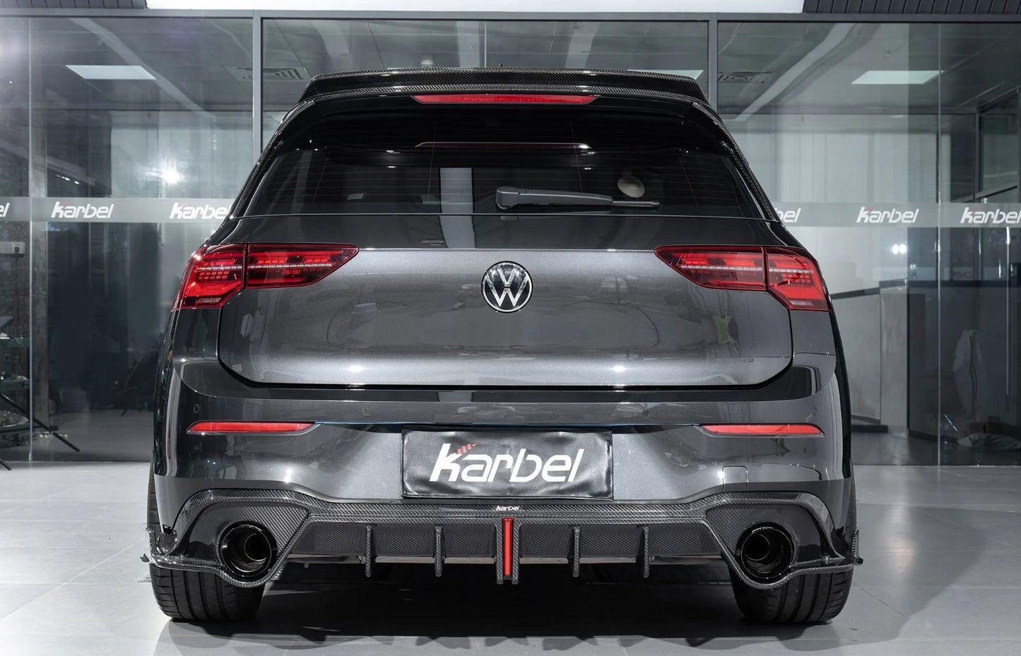 KARBEL - VOLKSWAGEN GTI MK8 CARBON FIBRE REAR DIFFUSER VW GOLF GTI MK8 ...