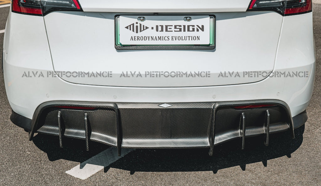 MIW DESIGN - TESLA MODEL Y DRY CARBON FIBRE REAR DIFFUSER – Aero Carbon UK